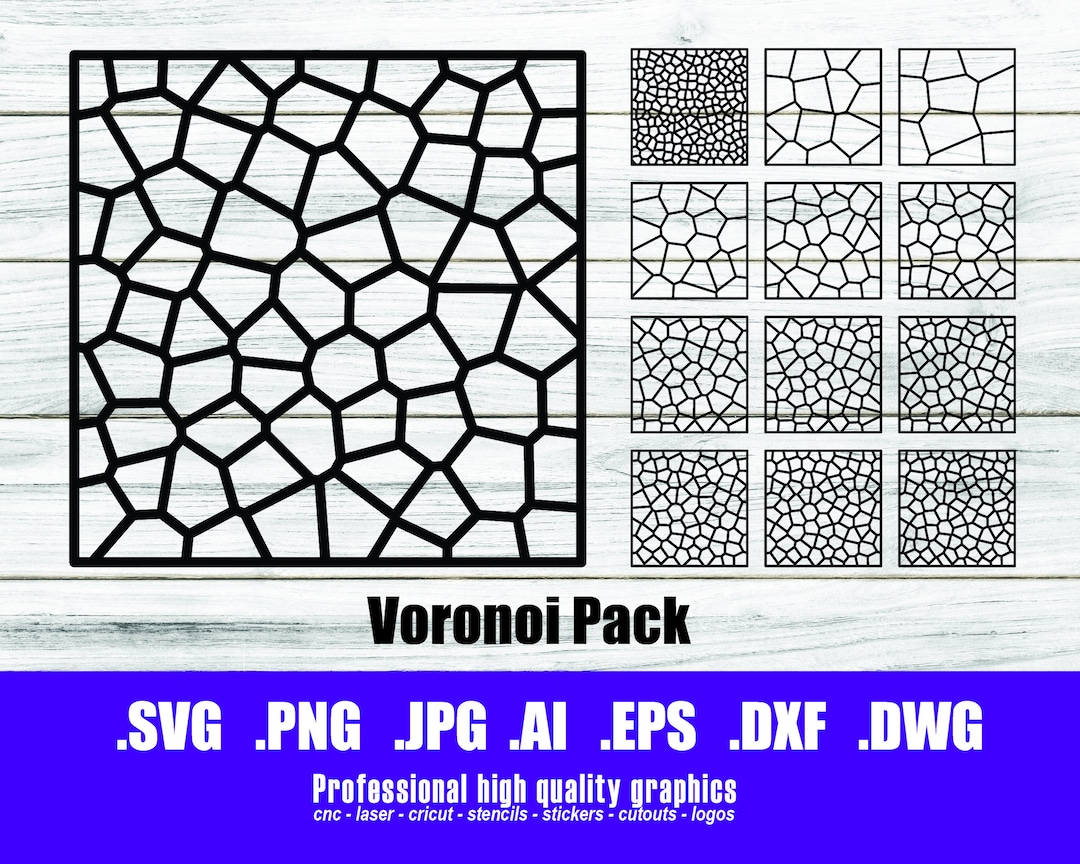Voronoi Stained Glass SVG, Pattern SVG, Clipart, Files for Cricut, Cut ...