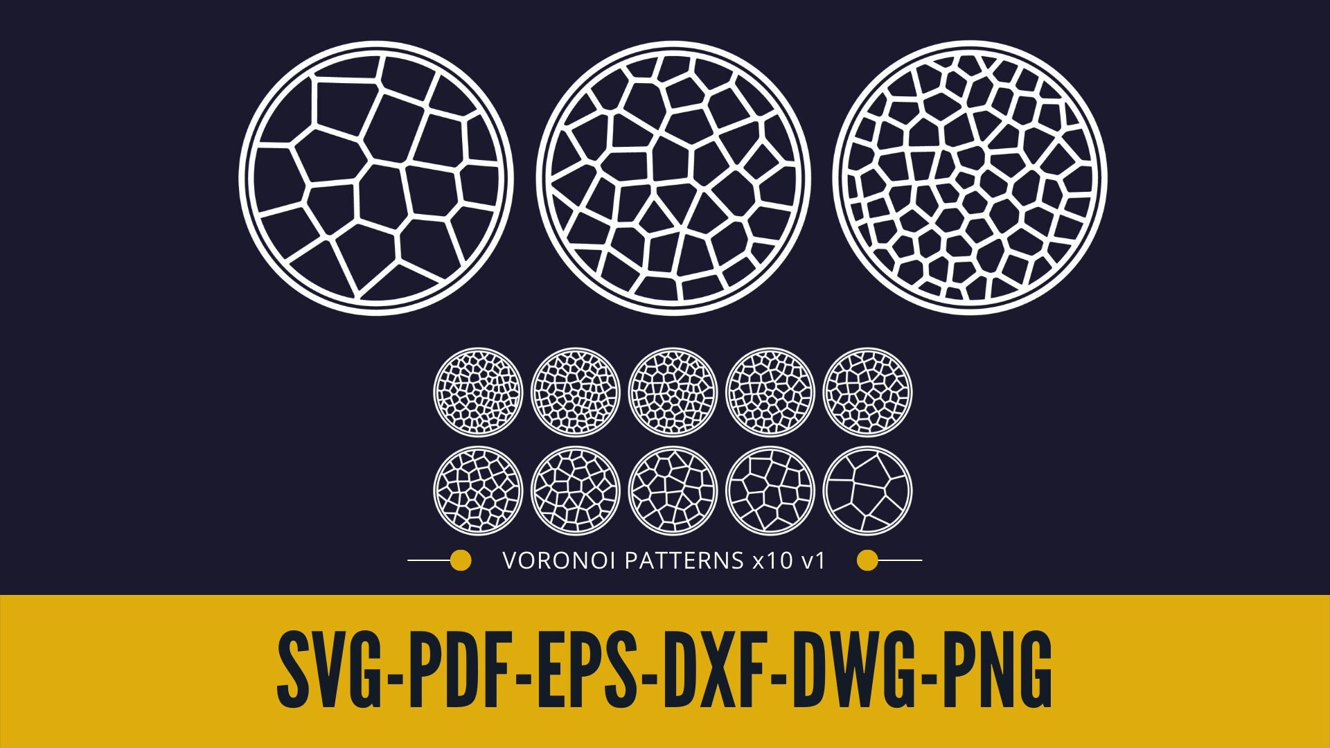 Voronoi Geometry Patterns SVG, Pattern SVG, Clipart, Files for Cricut, Cut Files Silhouette ...