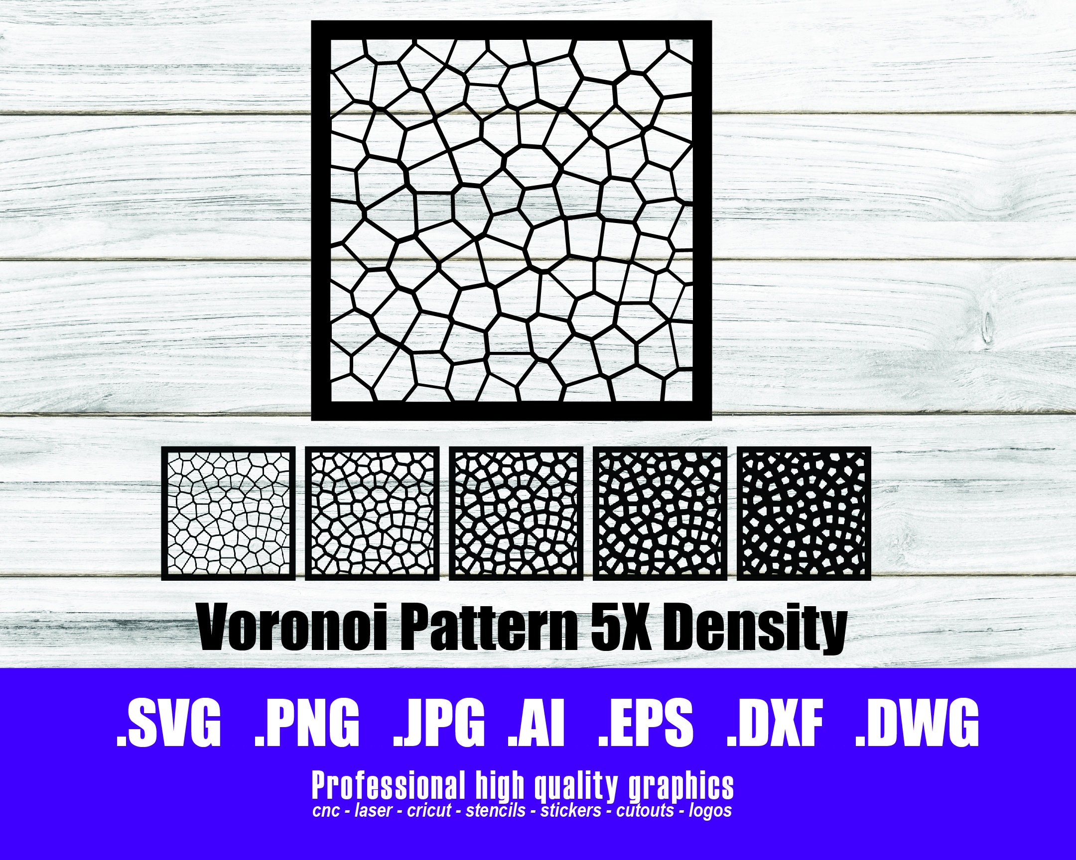 Voronoi Pattern Pack - SVG, Pattern SVG, Clipart, Files for Cricut, Cut Files Silhouette ...