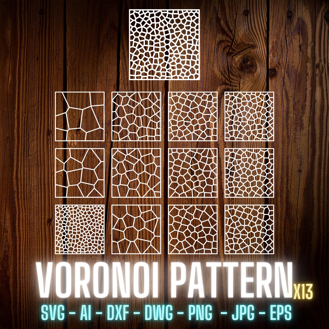 Voronoi Stained Glass SVG, Pattern SVG, Clipart, Files for Cricut, Cut Files Silhouette ...