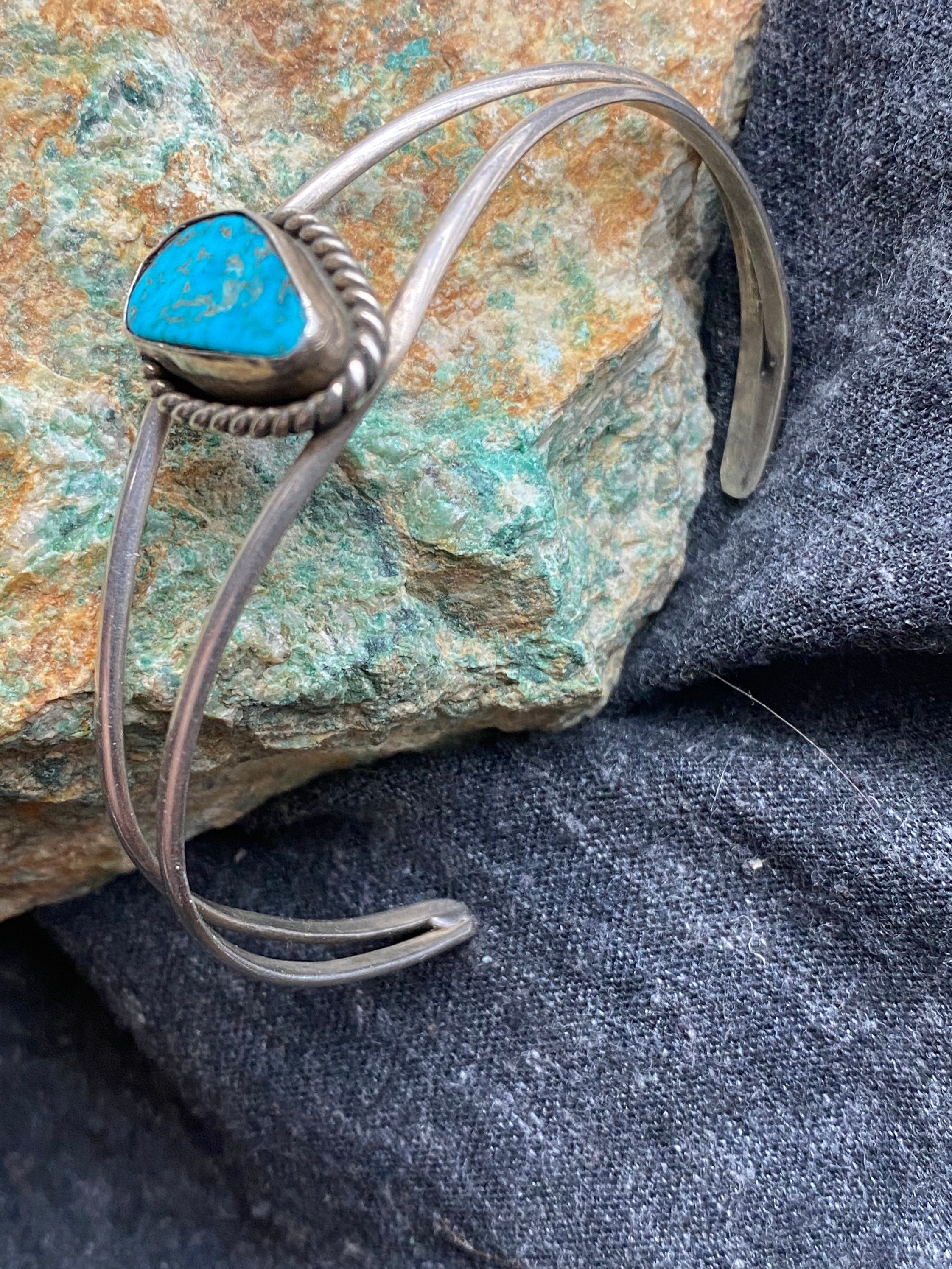 Pulsera de color turquesa vintage Navajo - Etsy España