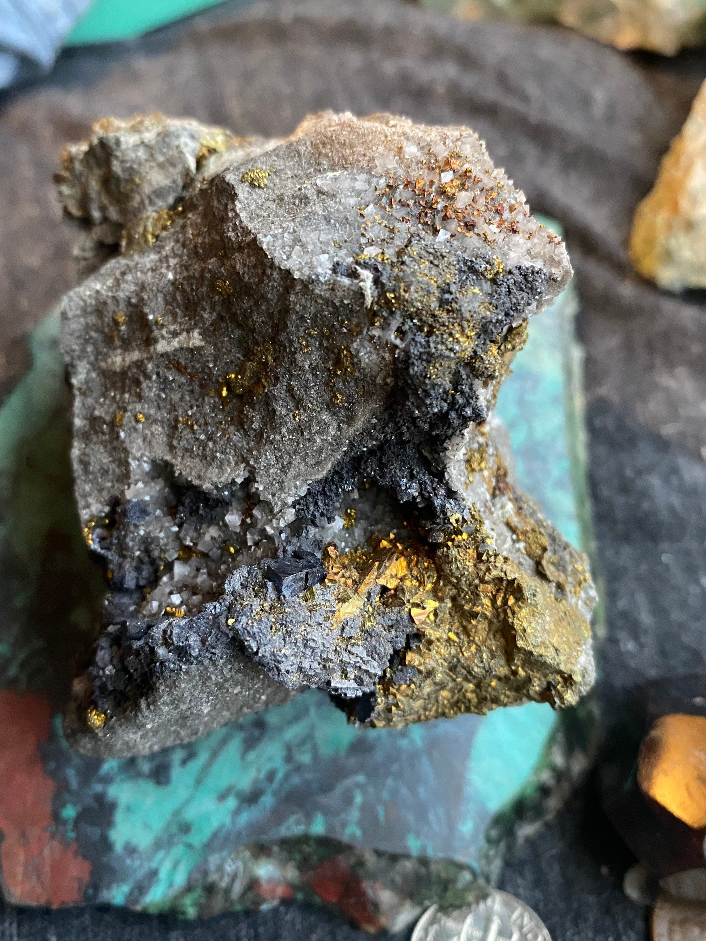 Pyrite Chalcopyrite Bornite Specimen | Etsy