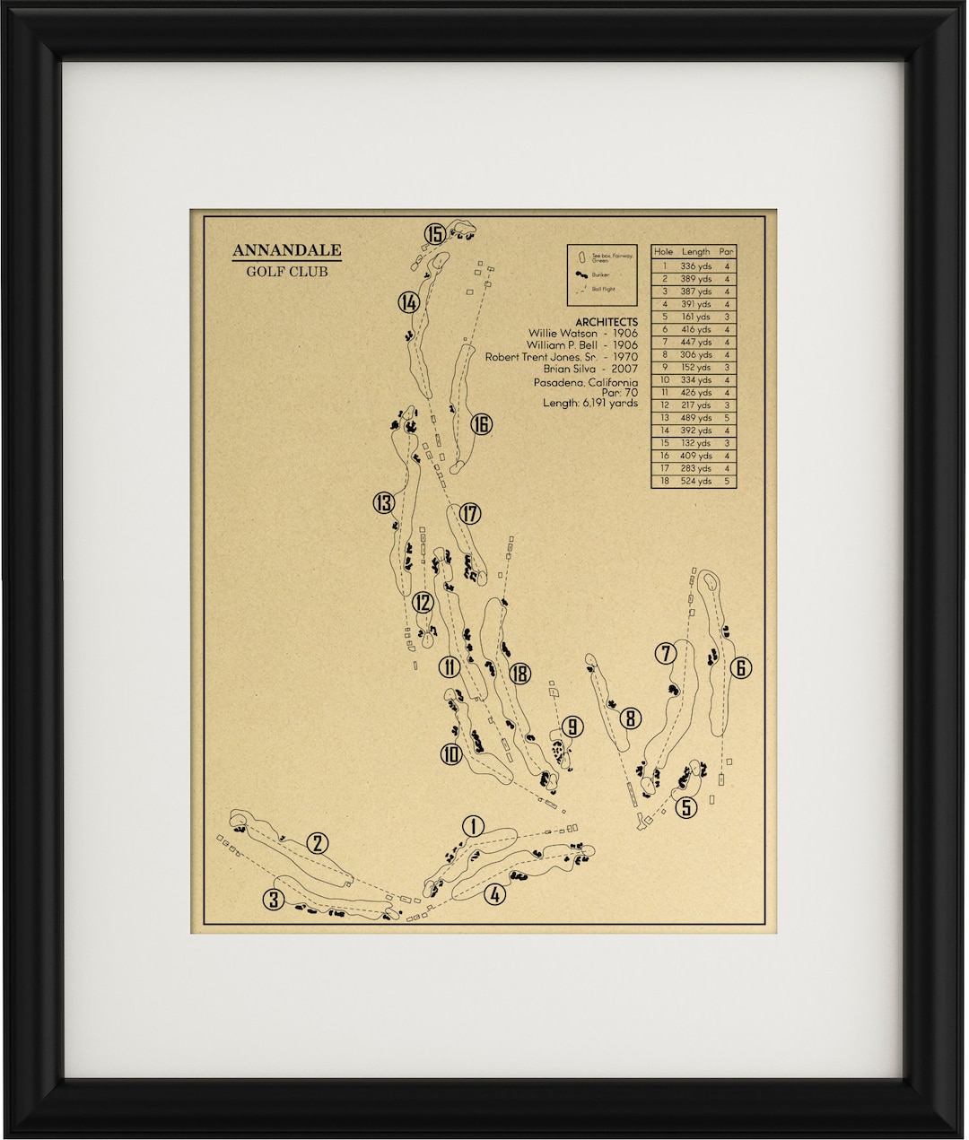 Annandale Golf Club Outline (print) - Etsy