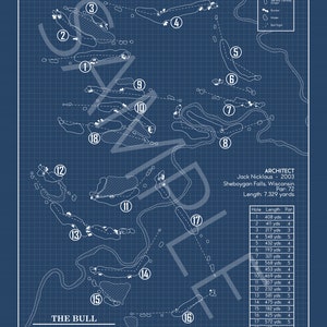 The Bull at Pinehurst Farms Blueprint (print) - Etsy
