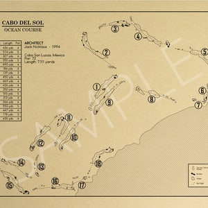 Cabo Del Sol Ocean Course Outline (print) - Etsy