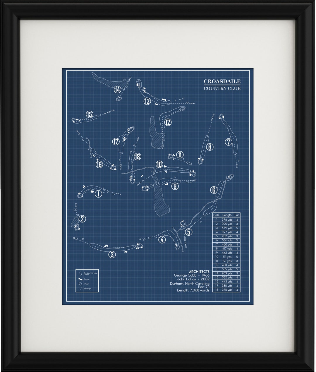 Croasdaile Country Club Blueprint (print) - Etsy
