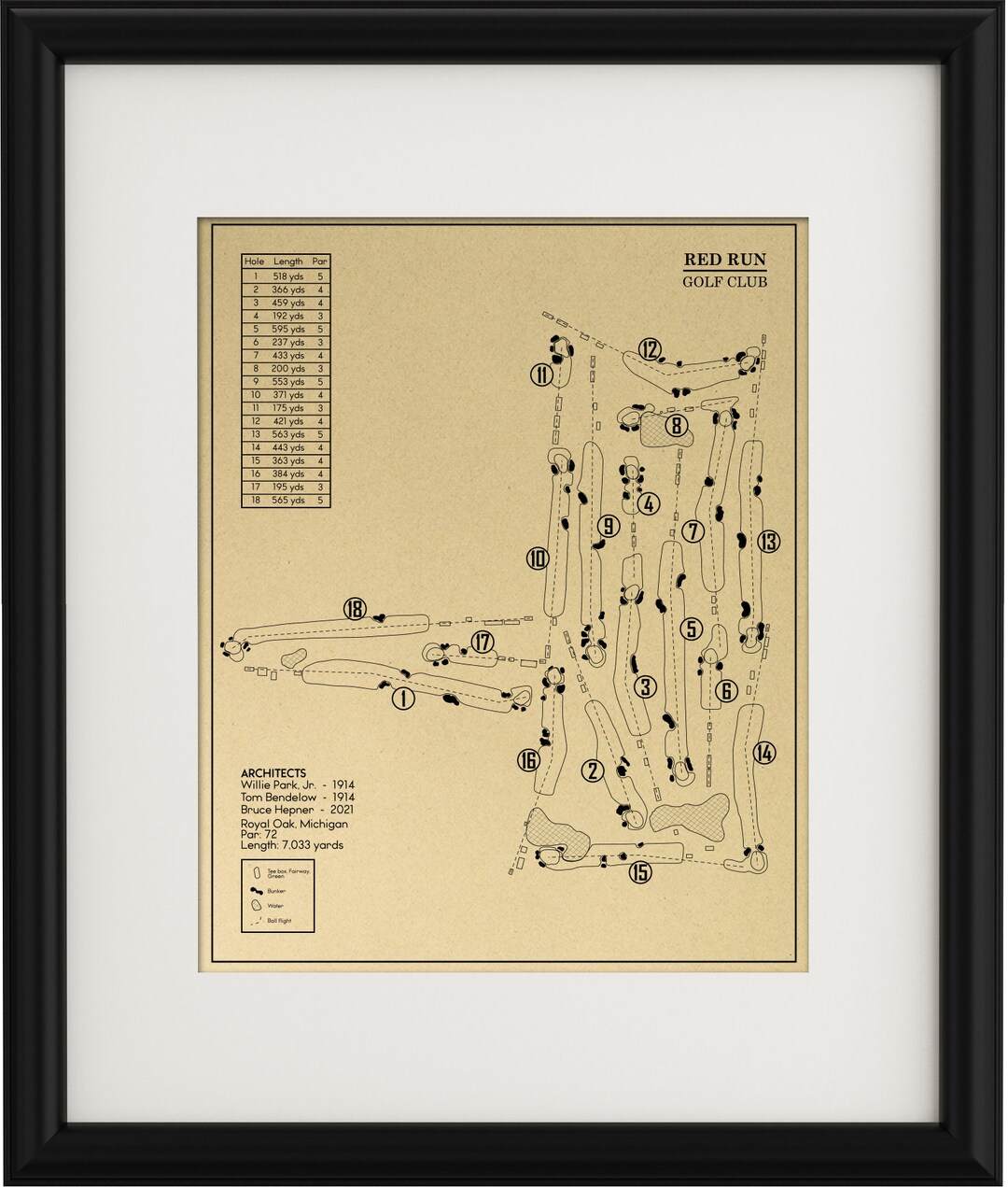 Red Run Golf Club Outline (print) - Etsy