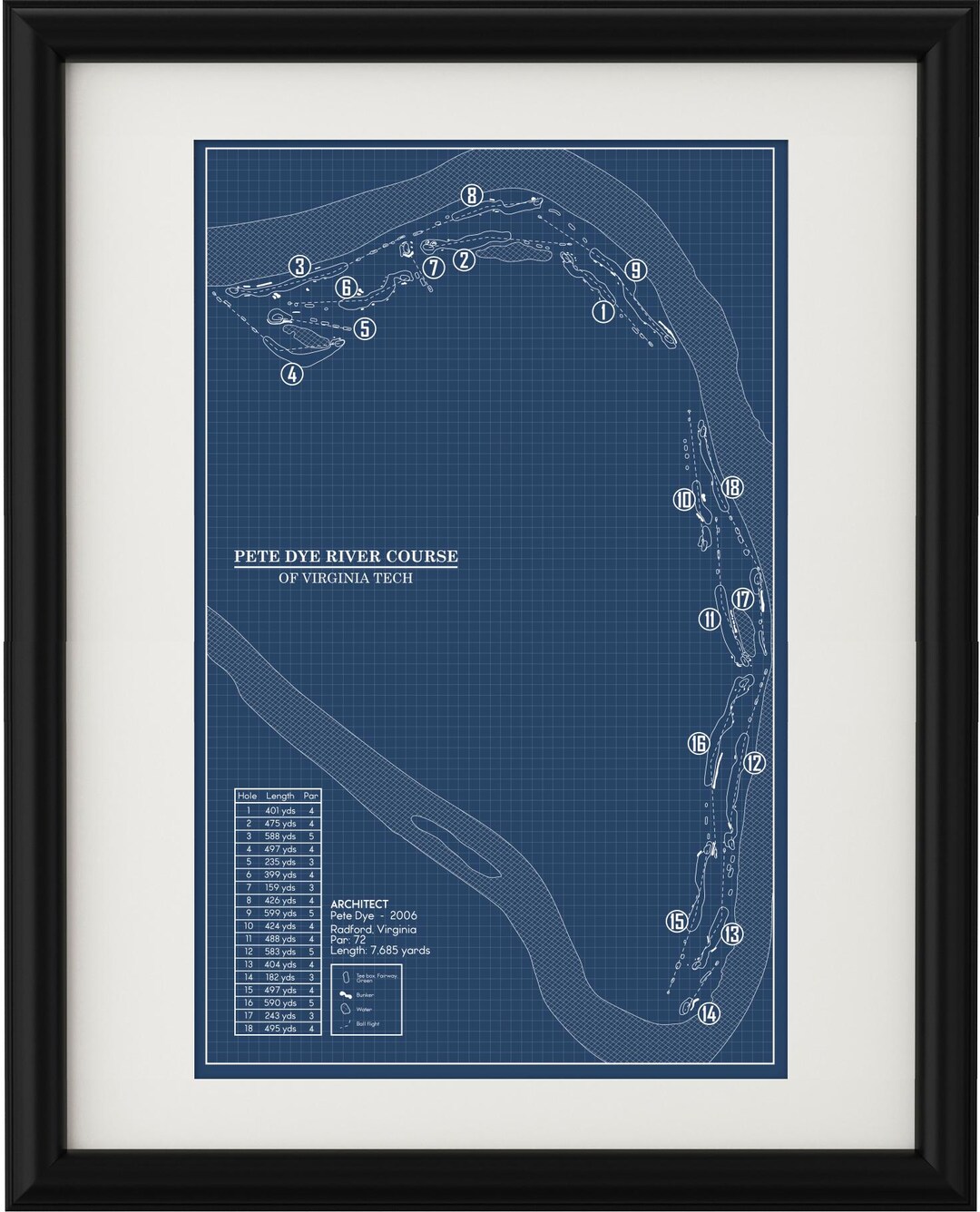 Pete Dye River Course Blueprint (print) - Etsy