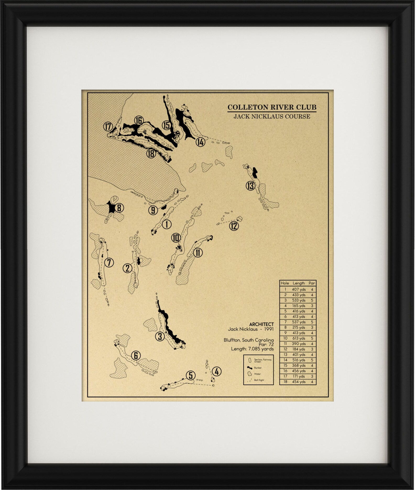 Colleton River Club Nicklaus Course Outline (print) - Etsy