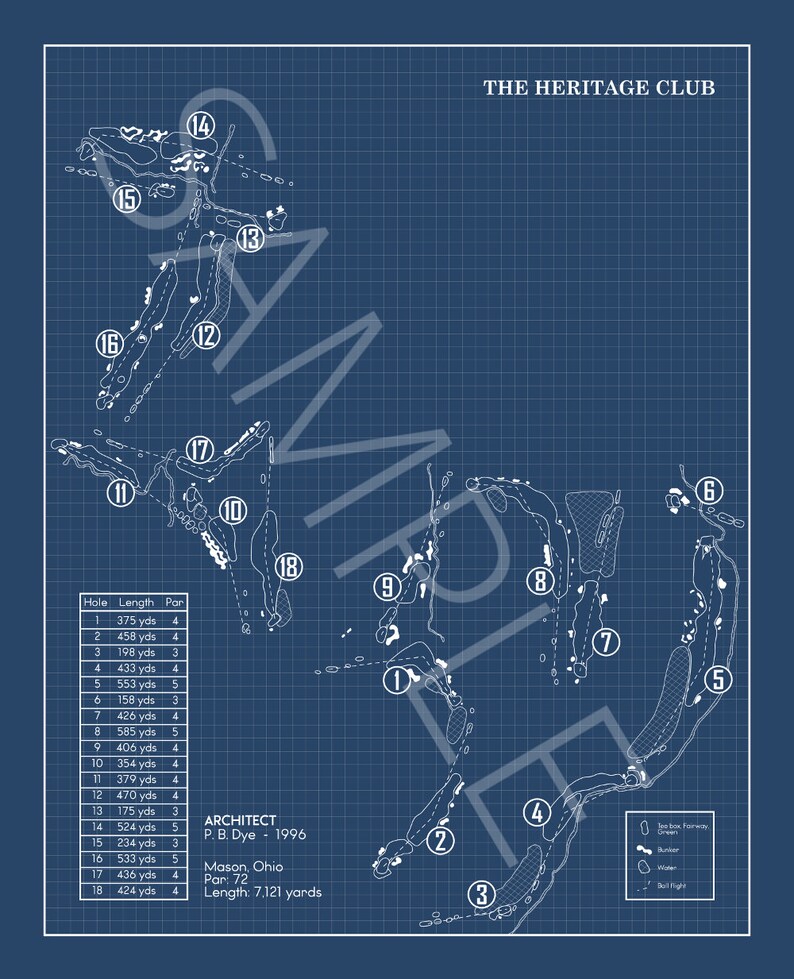 The Heritage Club Blueprint (print) - Etsy