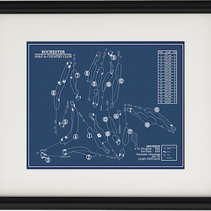 Rochester Golf & Country Club Blueprint (print) - Etsy