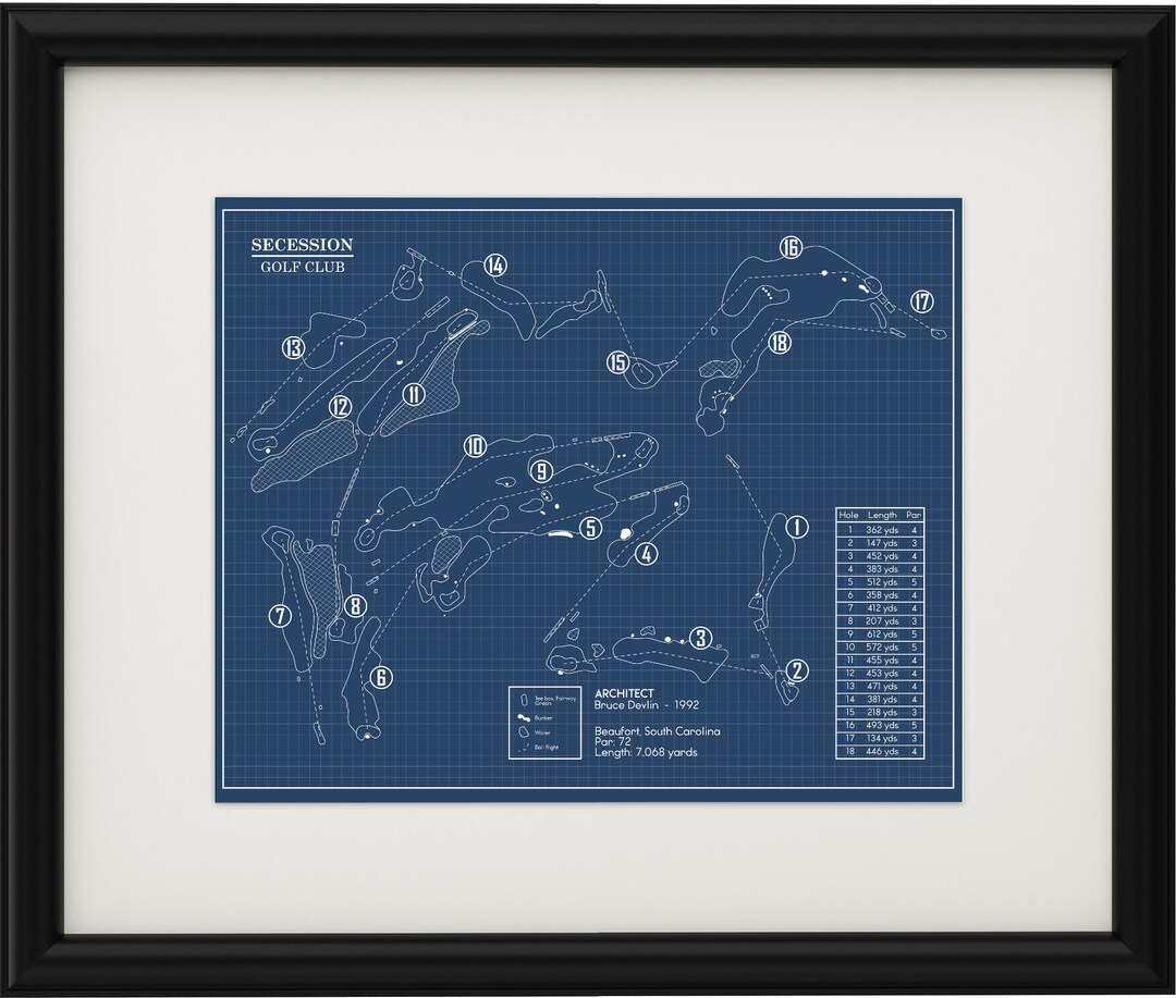 Secession Golf Club Blueprint (print) - Etsy