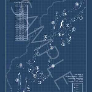 The Prairie Club Pines Course Blueprint (print) - Etsy