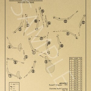 Raintree Country Club North Course Outline (print) - Etsy