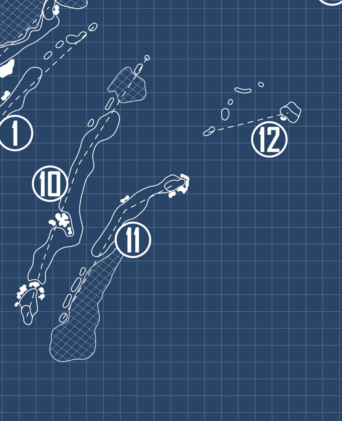 Colleton River Club Nicklaus Course Blueprint print - Etsy