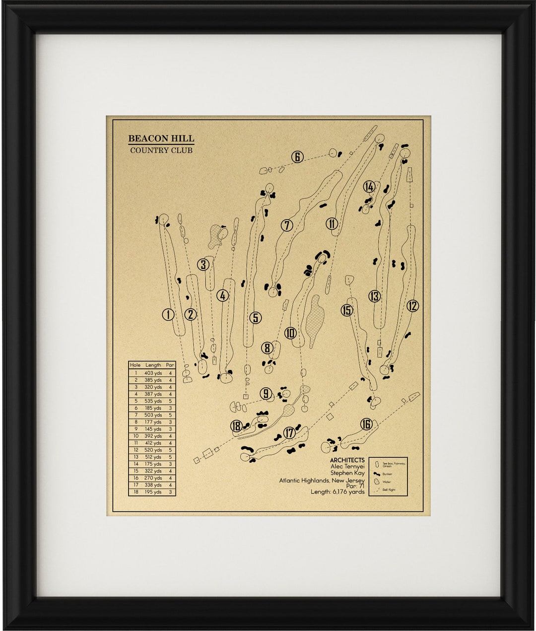 Beacon Hill Country Club Outline (print) - Etsy