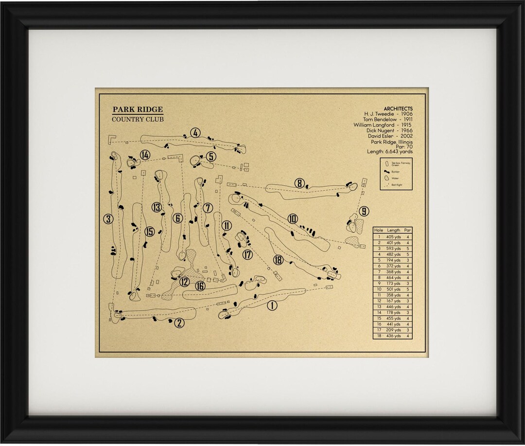 Park Ridge Country Club Outline (print) - Etsy