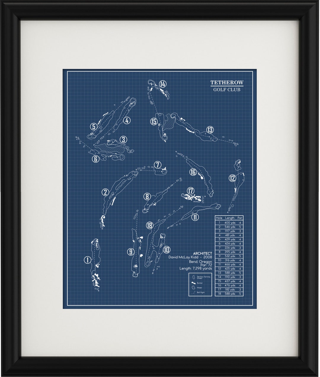 Tetherow Golf Club Blueprint (print) - Etsy