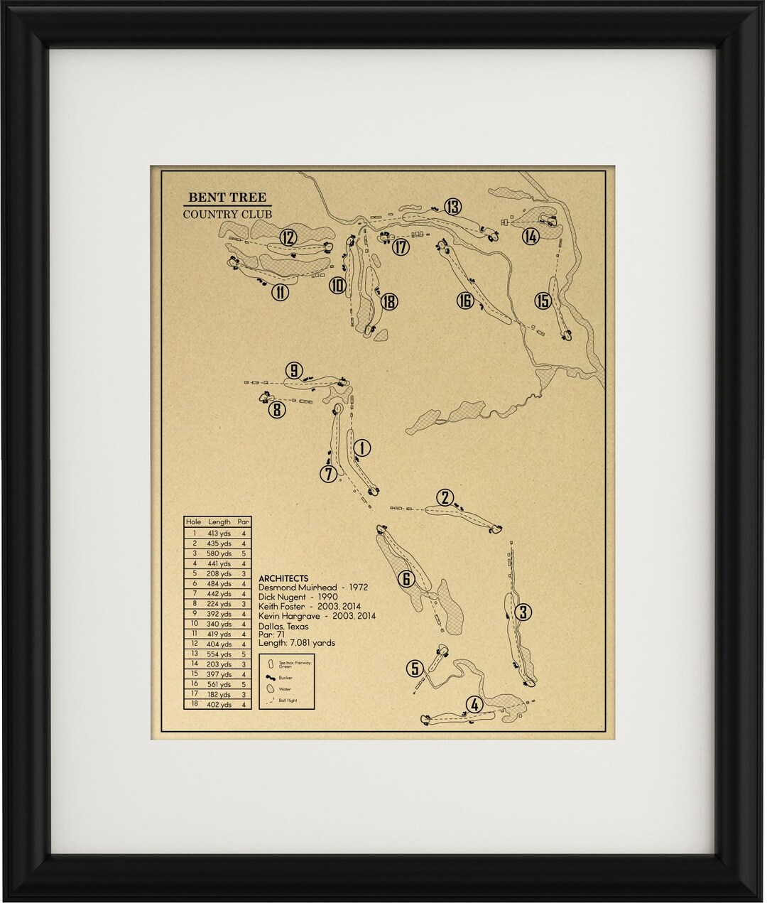 Bent Tree Country Club Outline (print) - Etsy