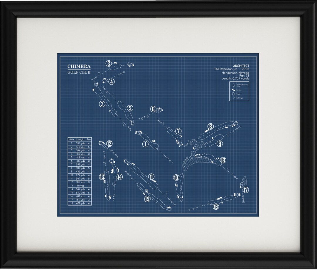 Chimera Golf Club Blueprint (print) - Etsy