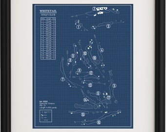 Golf Club Blueprint | Etsy