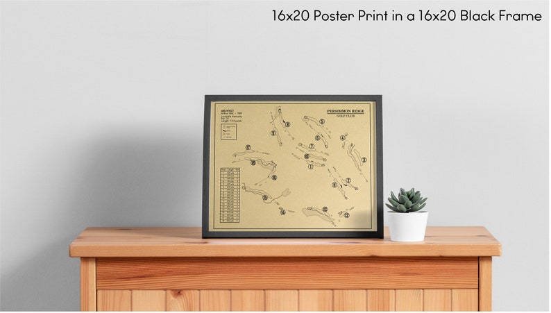 Persimmon Ridge Golf Club Outline (print) - Etsy