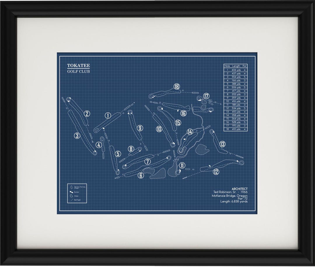 Tokatee Golf Club Blueprint (print) - Etsy