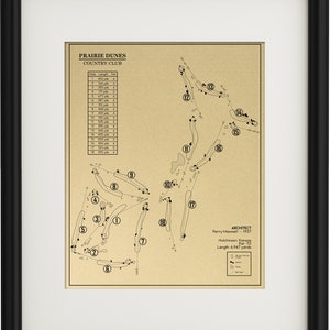 Prairie Dunes Country Club Outline (print) - Etsy