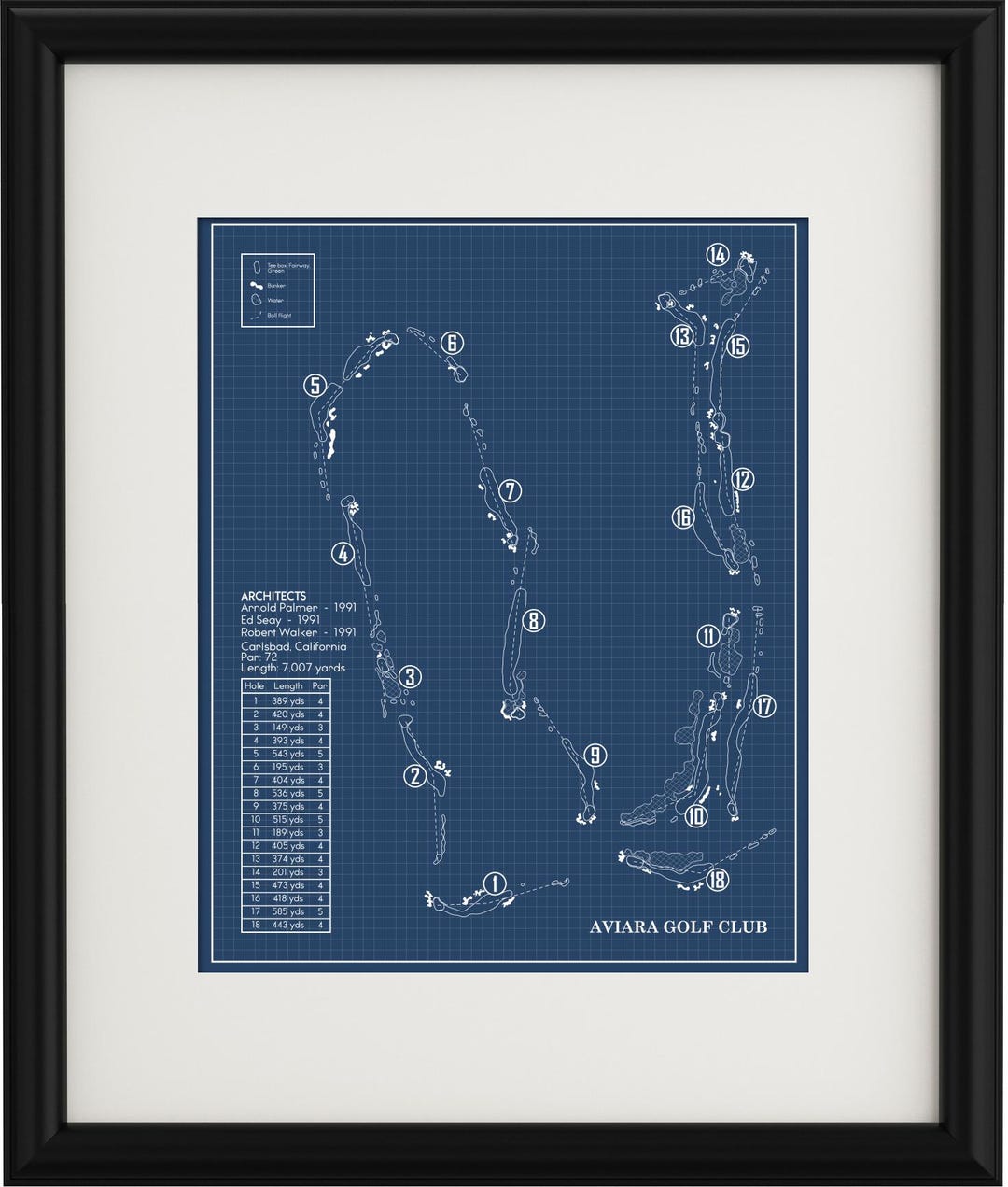 Aviara Golf Club Blueprint (print) - Etsy