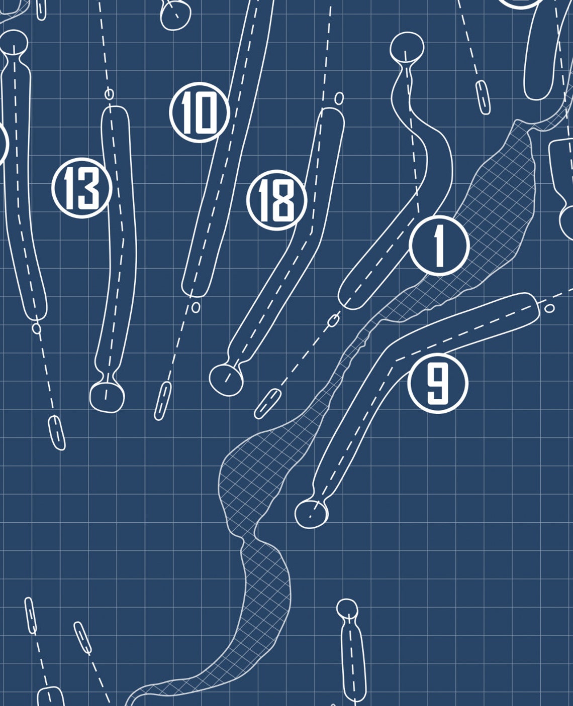Rainbow Springs Golf Course Blueprint (print) - Etsy