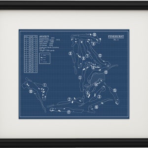 Pinehurst No. 4 Golf Course Blueprint (print) - Etsy