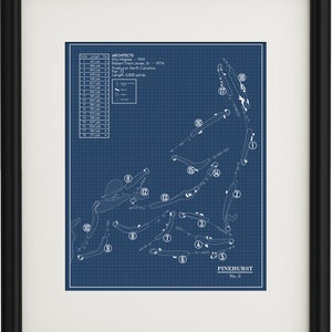Pinehurst No. 5 Golf Course Blueprint (print) - Etsy