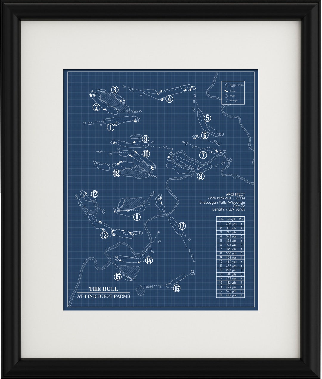 The Bull at Pinehurst Farms Blueprint (print) - Etsy