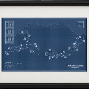 Princeville Makai Golf Club Blueprint (print) - Etsy