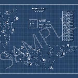 Spring Hill Golf Club Blueprint (print) - Etsy