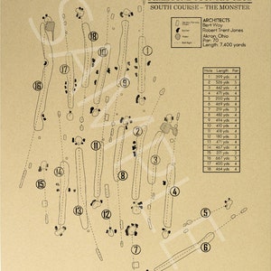 Firestone Country Club South Course Outline (print) - Etsy