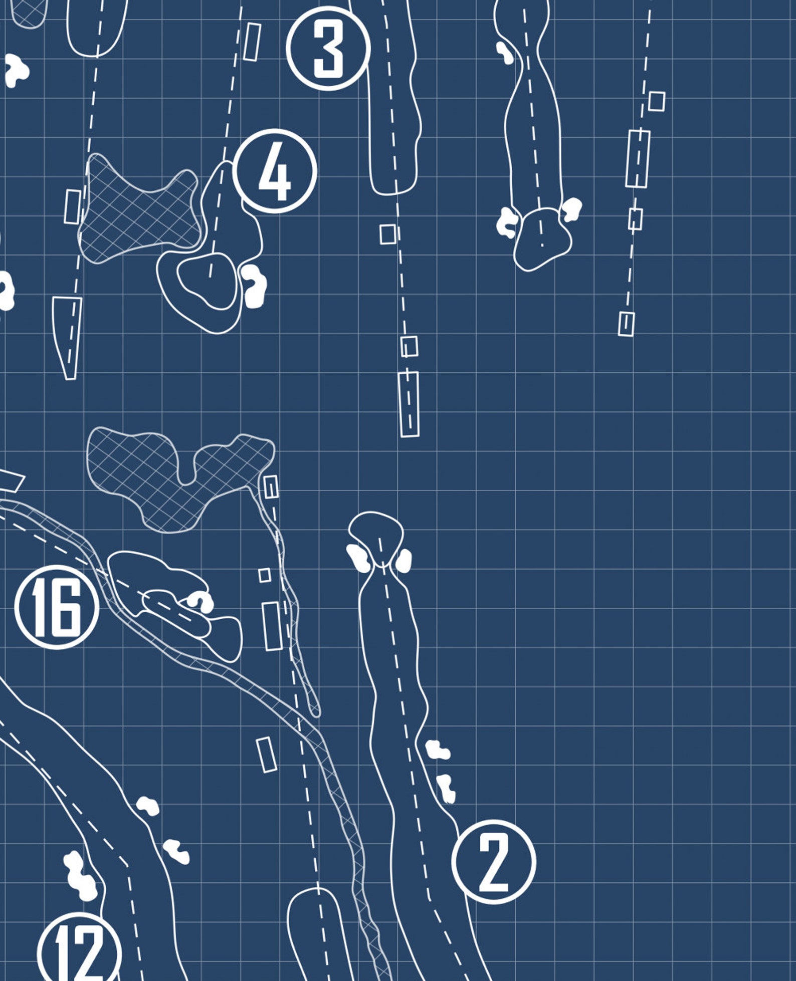 The Stanwich Club Blueprint (print) - Etsy