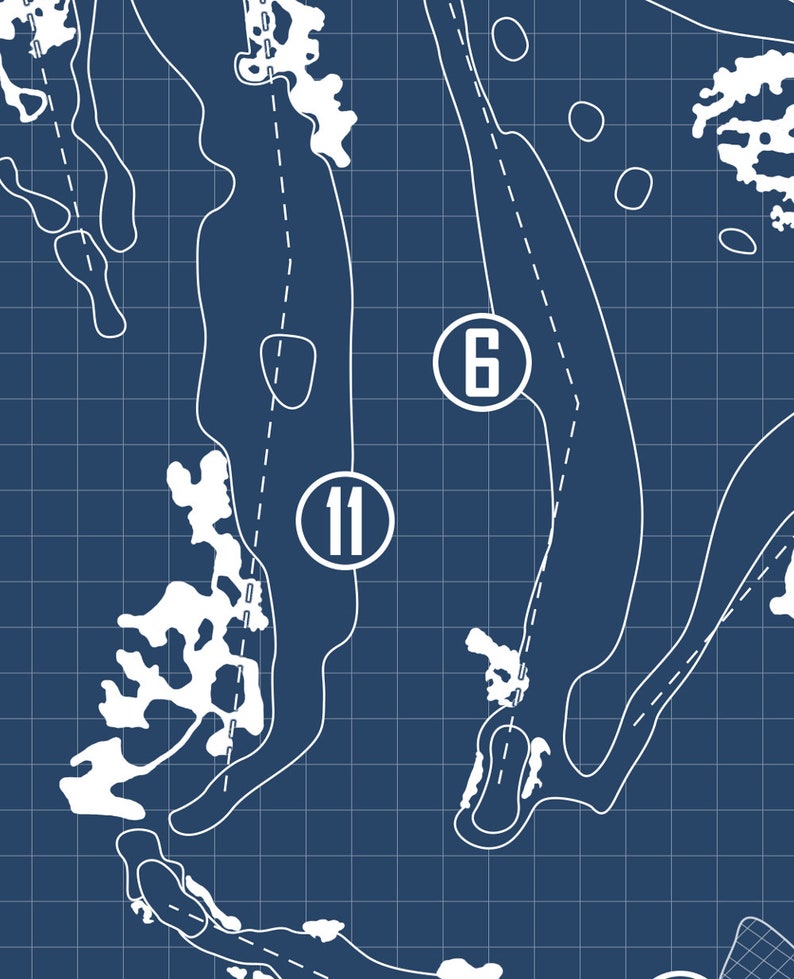 Chambers Bay Golf Course Blueprint print - Etsy
