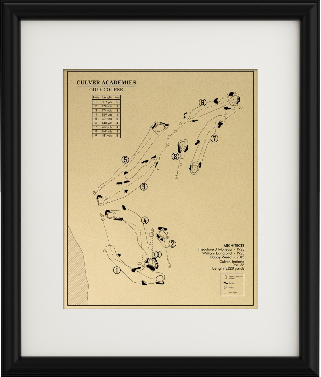 Culver Academies Golf Course Outline (print) - Etsy