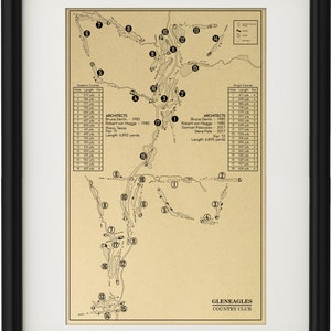 Gleneagles Country Club Outline (print) - Etsy