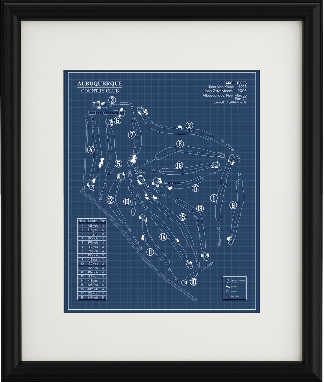 Albuquerque Country Club Blueprint (print) - Etsy