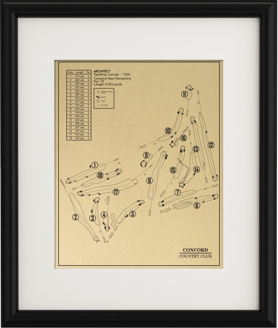 Concord Country Club Outline print - Etsy