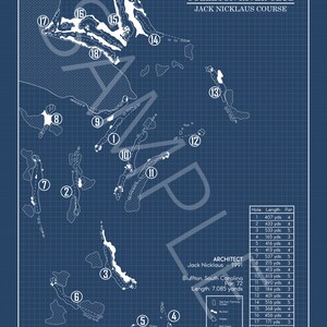Colleton River Club Nicklaus Course Blueprint (print) - Etsy