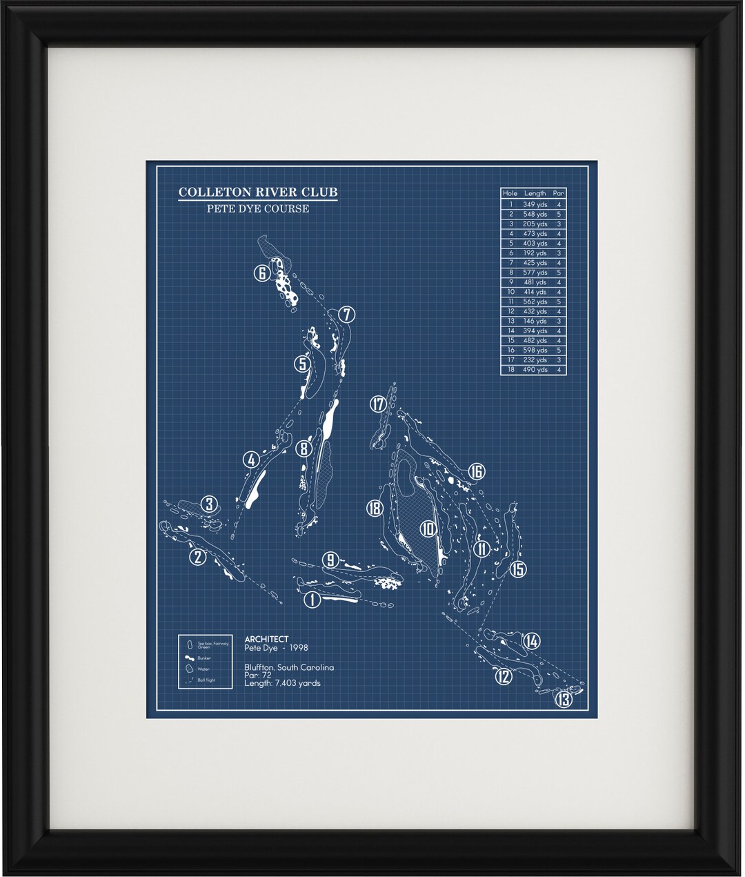 Colleton River Club Dye Course Blueprint (print) - Etsy