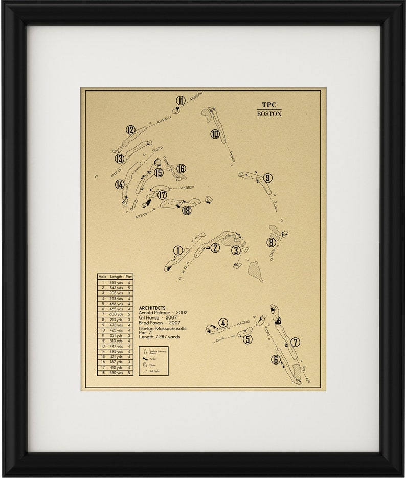 TPC Boston Outline print | Etsy