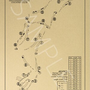 Linville Ridge Country Club Outline (print) - Etsy