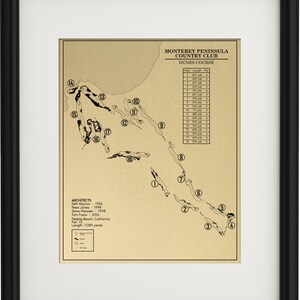 Monterey Peninsula Country Club Dunes Course Outline (print) - Etsy