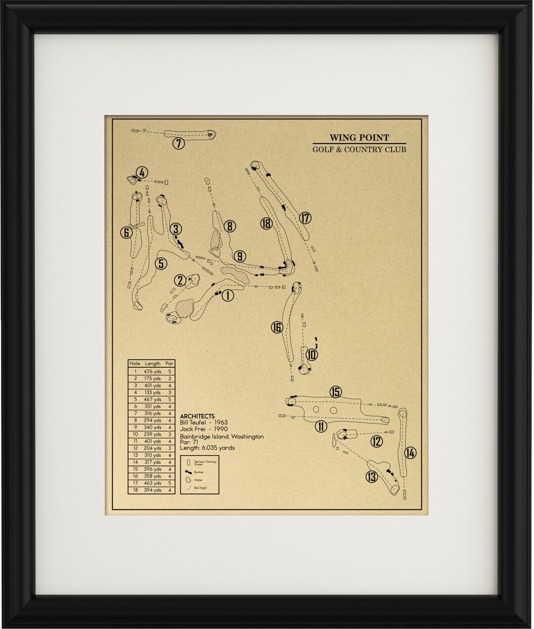 Wing Point Golf & Country Club Outline (print) - Etsy