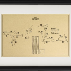 TPC Southwind Golf Course Outline (print) - Etsy