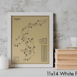 Pinehurst No. 2 Golf Course Outline (print) - Etsy